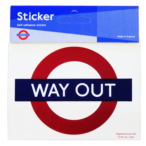 London Gifts : Vinyl Signs - Way Out