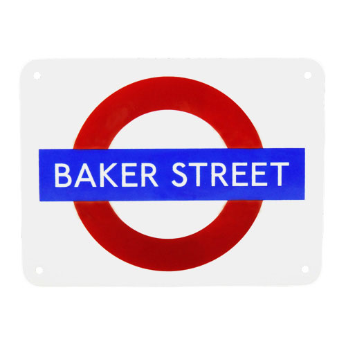 London Gifts : Metal Underground Signs medium - Baker Street