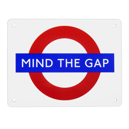 London Gifts : Metal Underground Signs medium - Mind The Gap