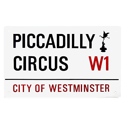 London Gifts : Metal Street Signs - large - Piccadilly Circus