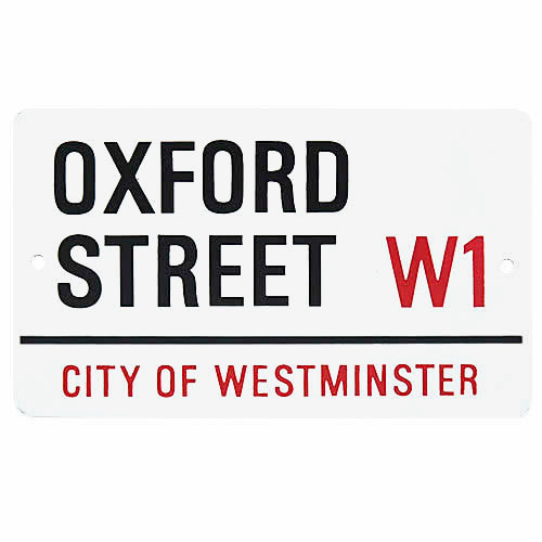 London Gifts : Metal Street Signs - medium - Oxford Street